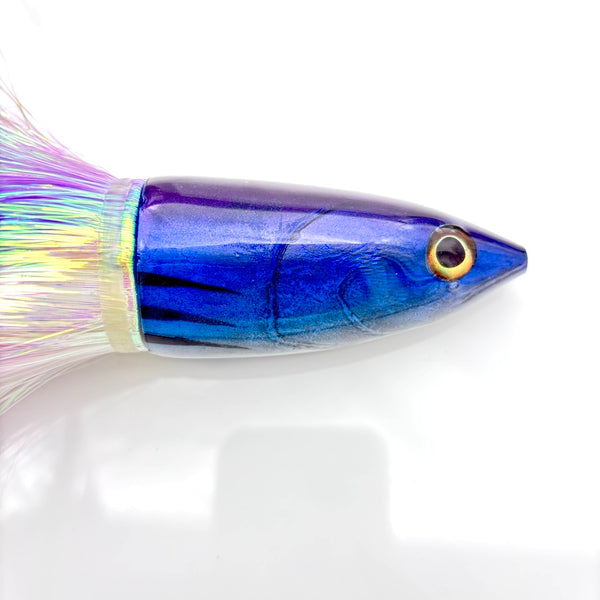 Alii Kai Lures Aku Fish Head 14" Blue & Purple Heavy 23oz Skirted ...