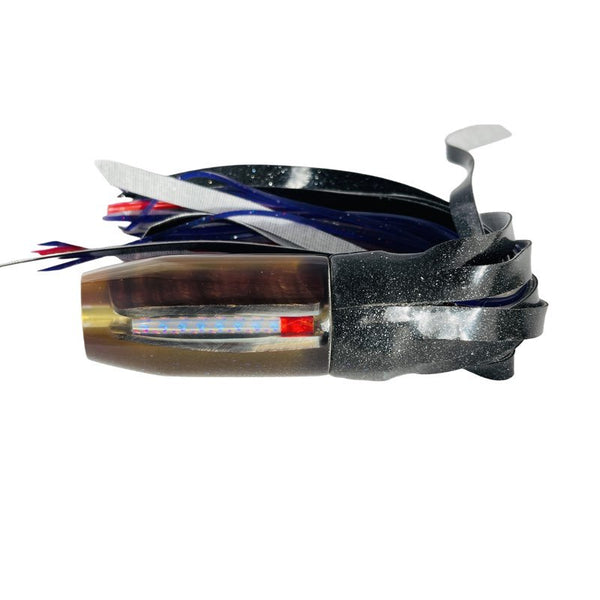 Scott Crampton Baits - 14" Black Mother Pearl Plunger Skirted – Marlin ...